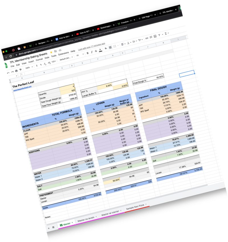 How to use member baking spreadsheets | The Perfect Loaf